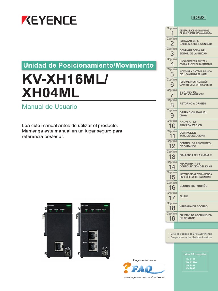 As 118281 KV-XH04ML KV-XH16ML Um B07MX KMX MX 2041 1 | PDF ...