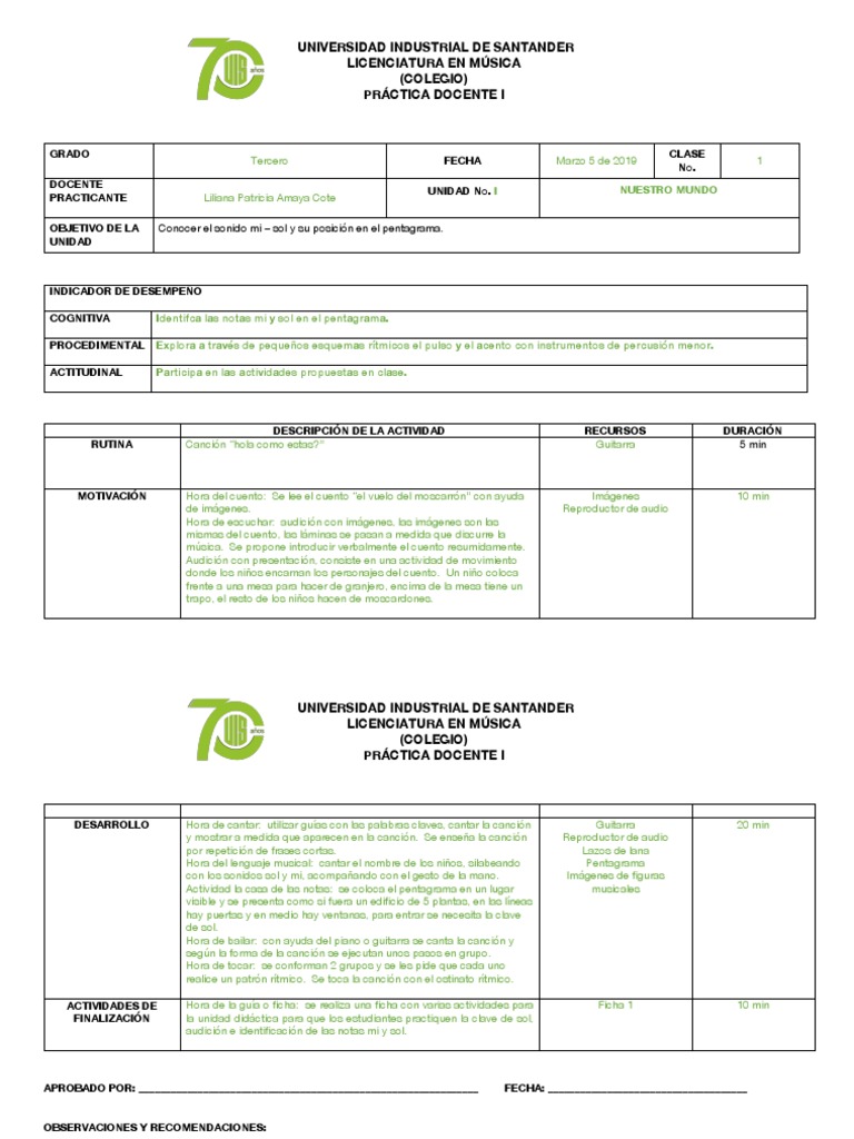 Ejemplo Planeacion de Clase | PDF