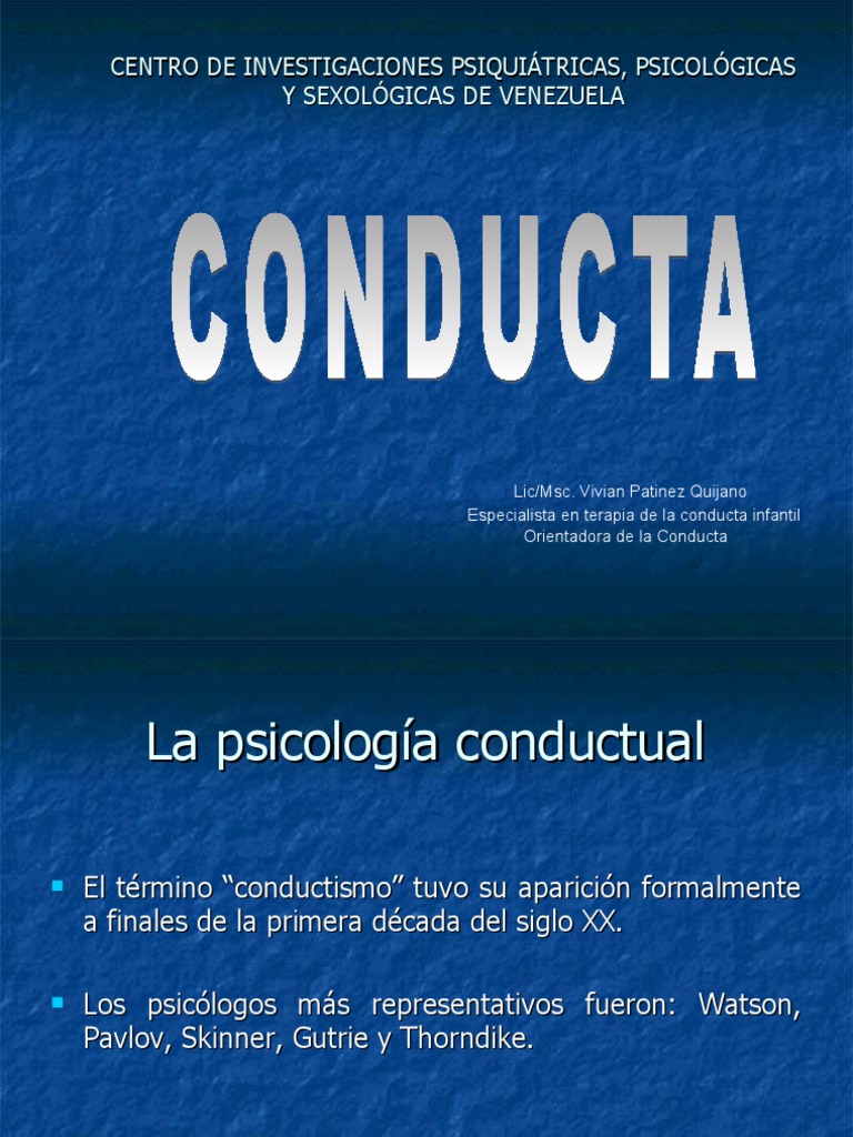 Conducta I Definitiva | PDF | Reforzamiento | Sicología