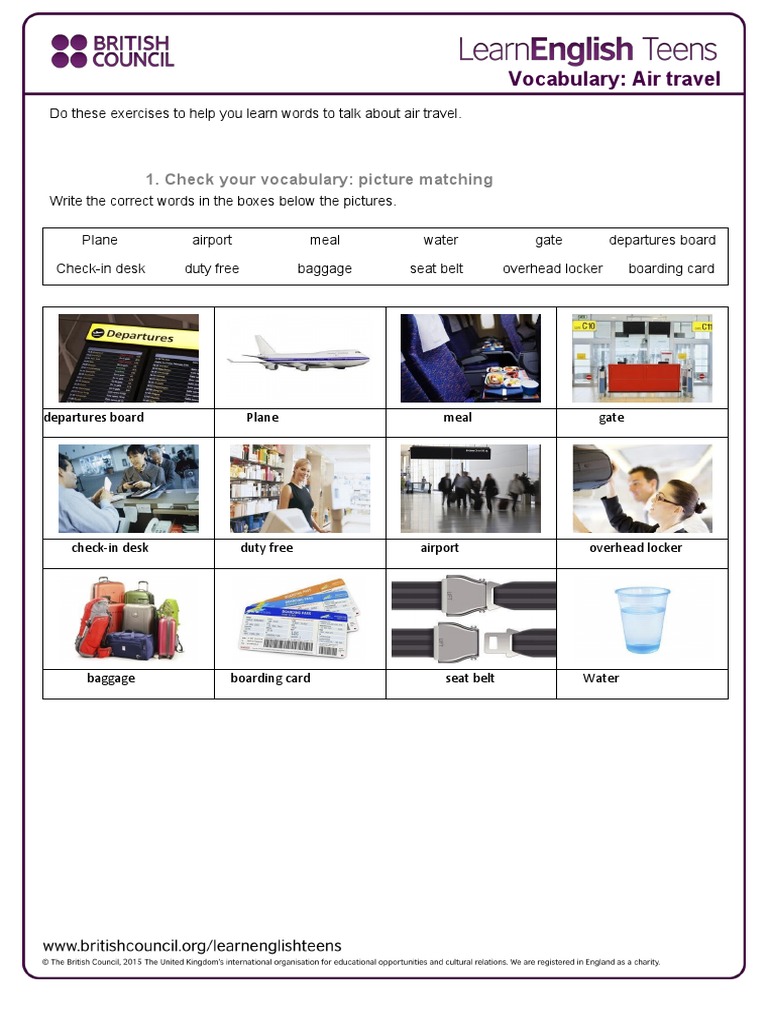 Andres - Angie - Vocabulary Air Travel | PDF