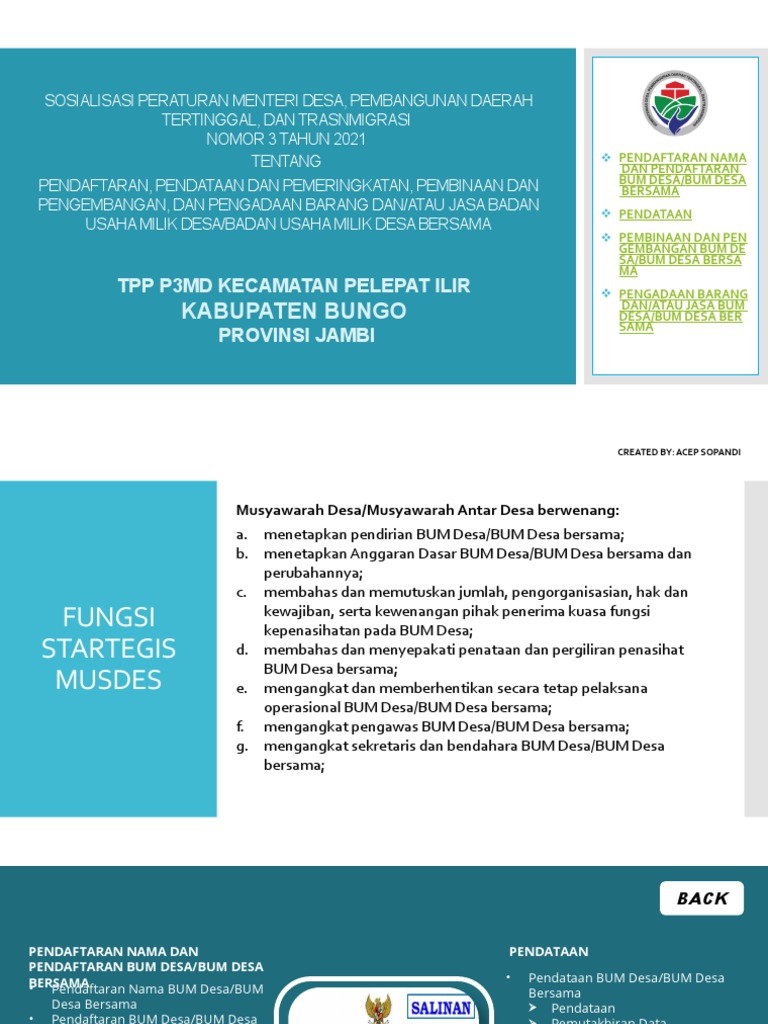 Materi Bum Desa Baru | PDF