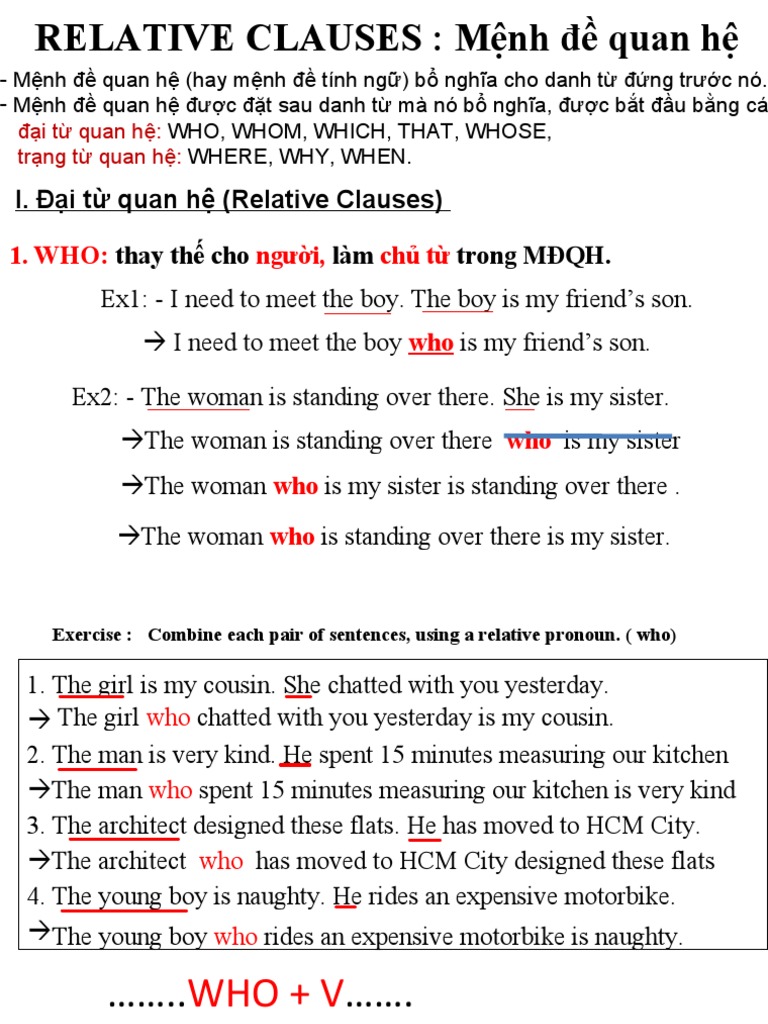 RELATIVE CLAUSES. 1ppt | PDF | Foreign Language Studies