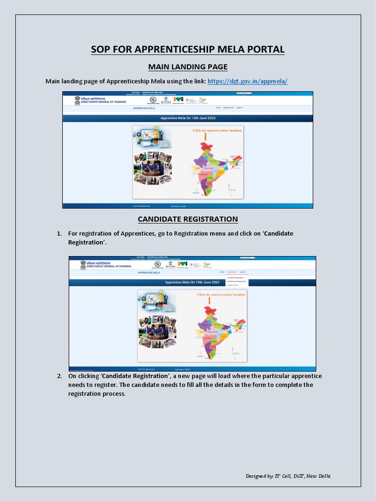 SOP - For - Apprenticeship - Mela Portal 31 08 2022 | PDF