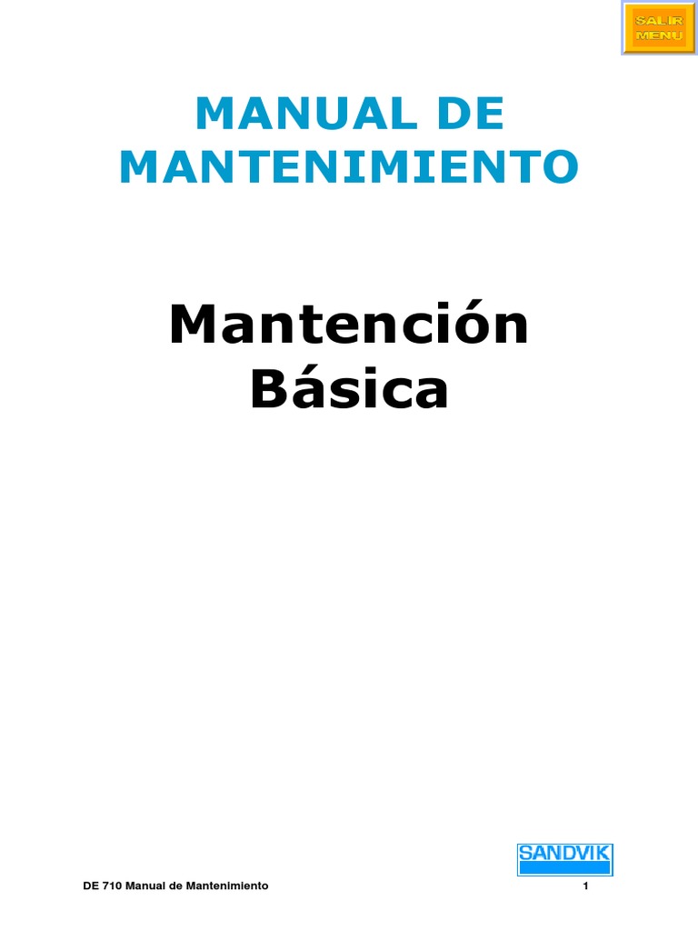 Manual de Mantenimiento - De-710 | PDF