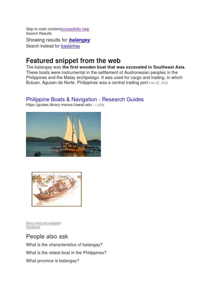 Balangay | PDF | Sailing Ships | Ship Types