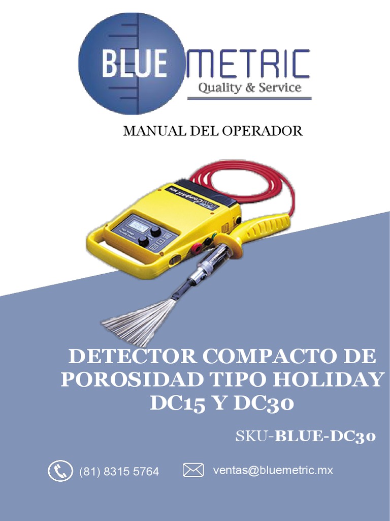 Manual Detector de Porosidad DC30 | PDF | Corriente continua | Descarga ...