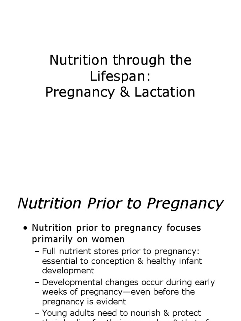 Nutrition During Pregnancy and Lactation | PDF | Breastfeeding | Pregnancy