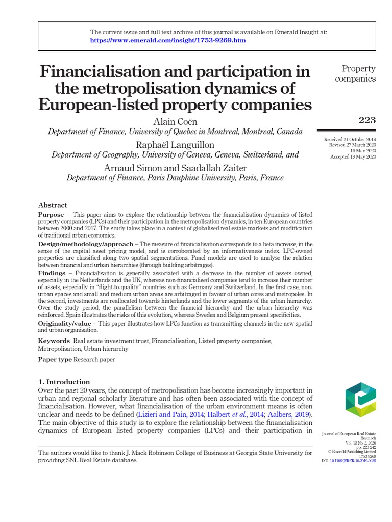 10 1108 - Jerer 10 2019 0035 | PDF | Beta (Finance) | Capital Asset ...