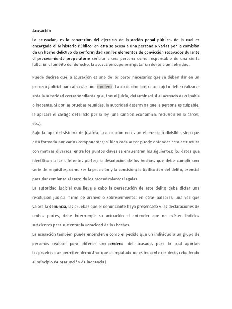 Proceso de Acusación Penal y Juicio | PDF | Derecho penal | Jurisdicción