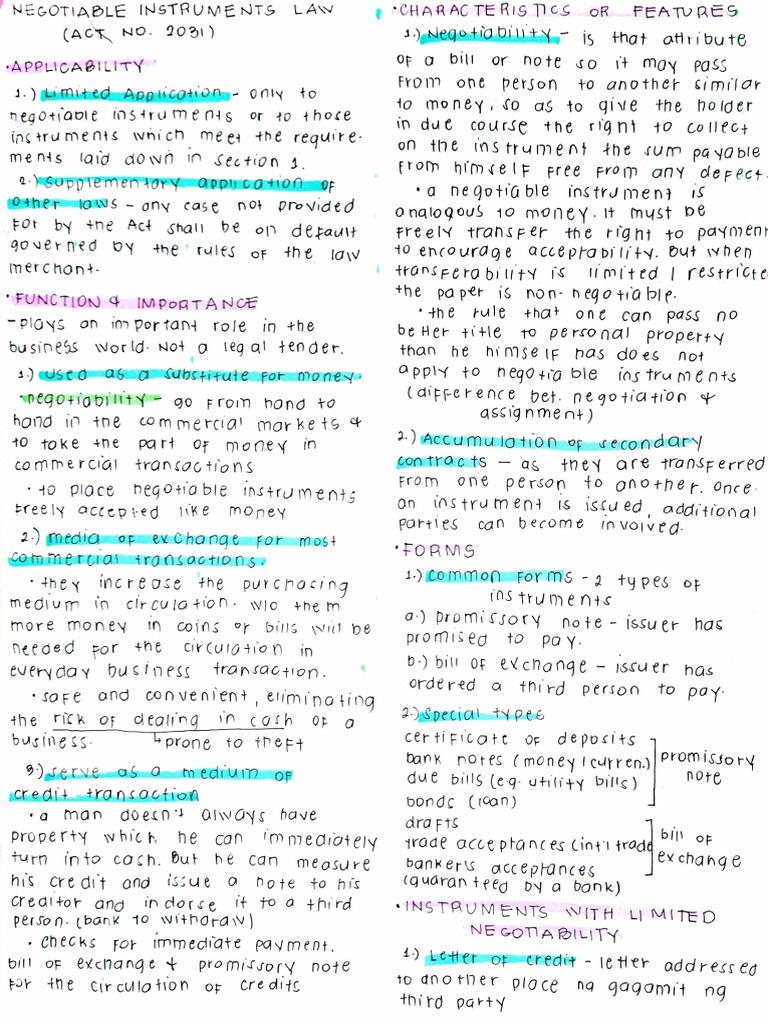 Law Notes Assignment | PDF