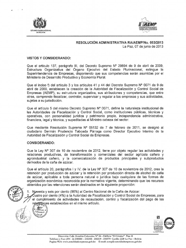 RA AEMP Nro 053 2013 | PDF | Justicia | Crimen y violencia