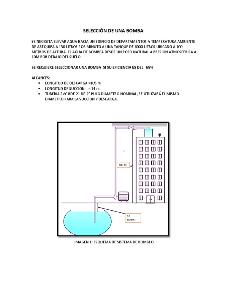 Selección de Una Bomba para Edificio | Descargar gratis PDF | Bomba | Tubería (transporte de ...