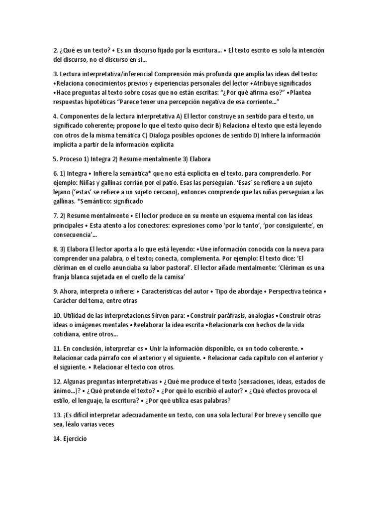 Lectura Interpretativa | PDF | Cognición | Ciencia cognitiva