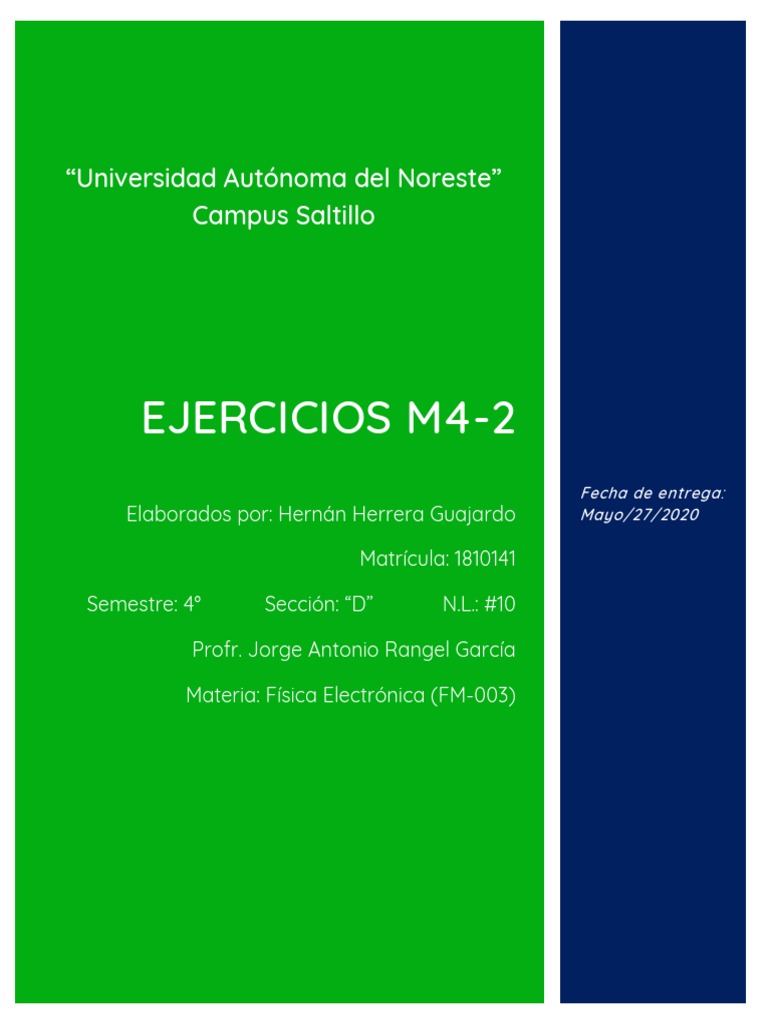 Ejercicios M4-2 (Por Hernán Herrera 4D) | PDF | Matemáticas | Ciencias fisicas