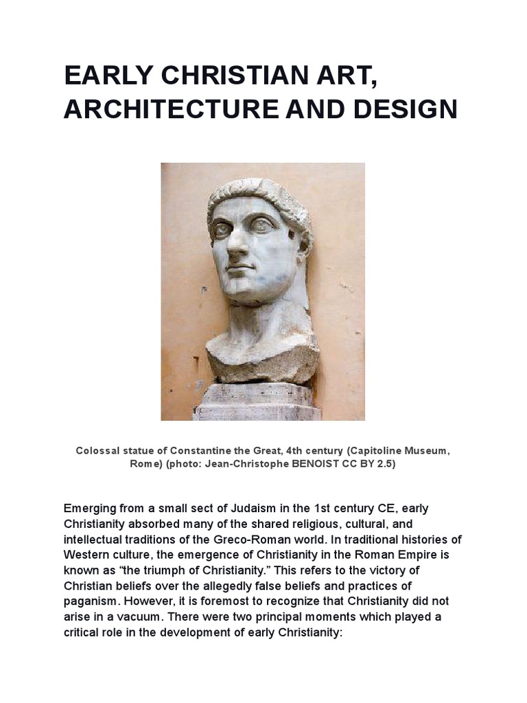 Early Christian Art and Architecture | PDF | Constantine The Great | Jesus