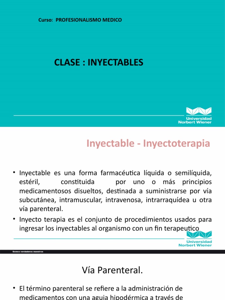 Técnicas de Inyección de Inyectables | PDF | Inyección (medicina ...