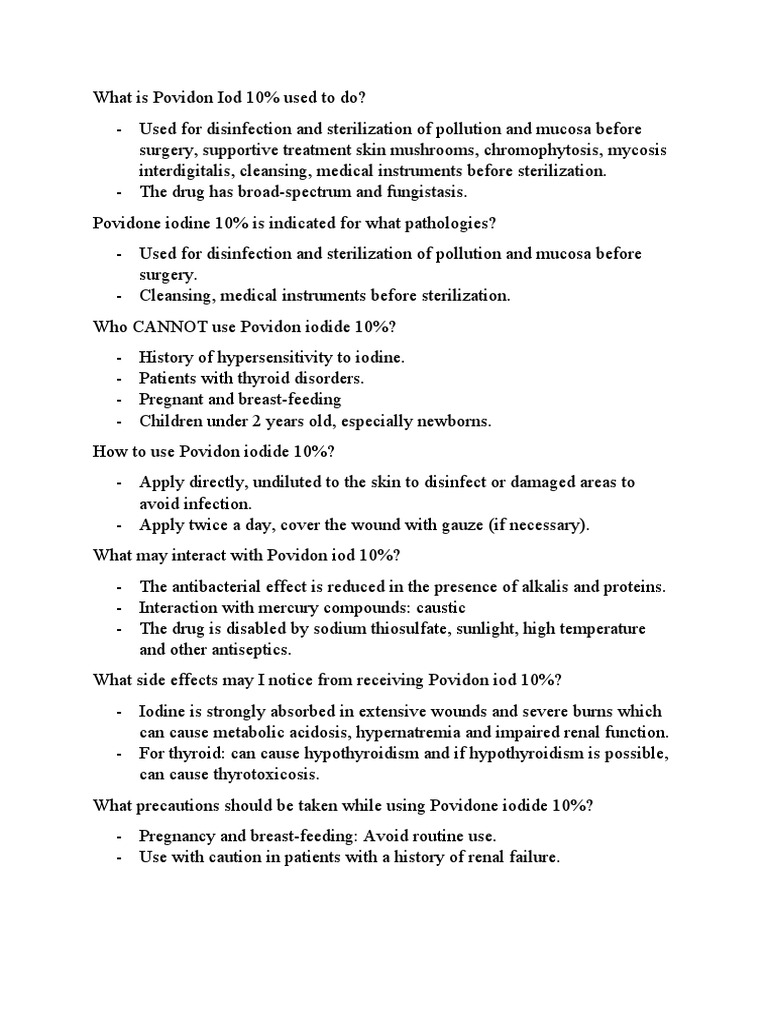 Povidon Iod | PDF