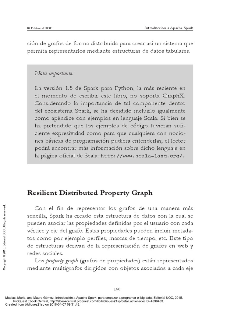 Introducción A Apache Spark para Empezar A Program... - (PG 162 - 202) | PDF | Lenguaje de ...