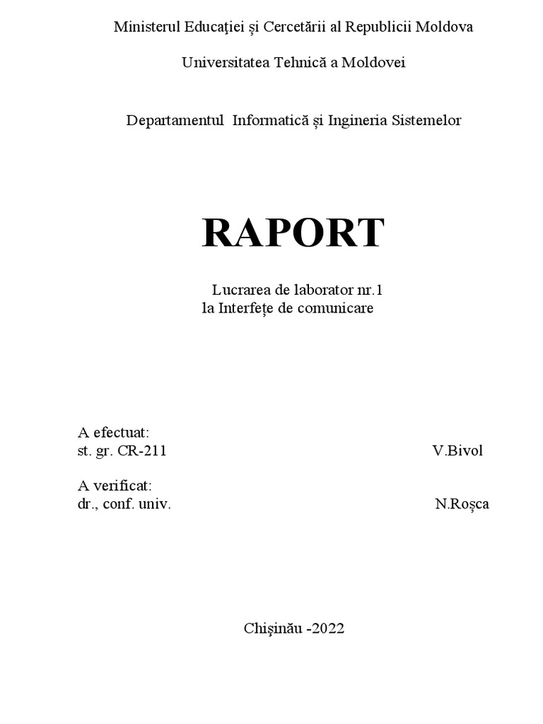 Lucrarea de Laborator Nr.1.BVdocx | PDF