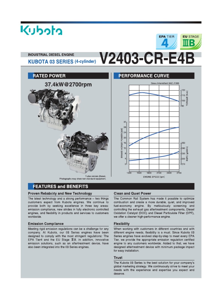 Kubota Diesel Engine V2403-CR-E4B | PDF