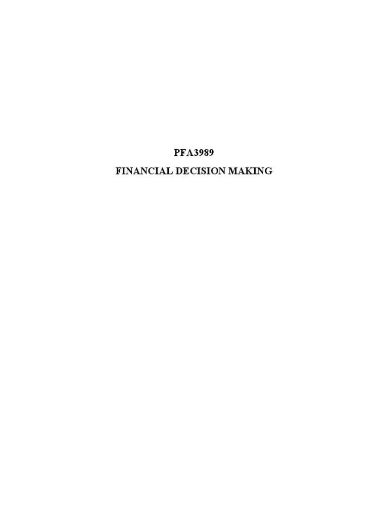 ASDA Financial Decision Making Analysis | PDF | Investing | Revenue