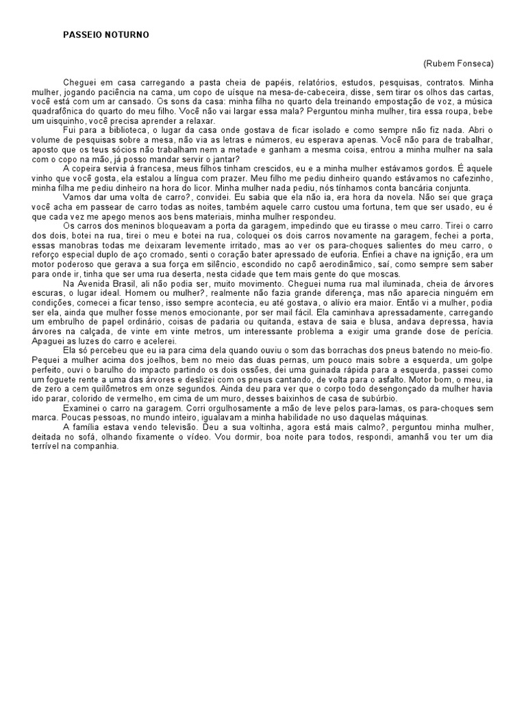 Passeio Noturno | PDF | Mulher | Amor