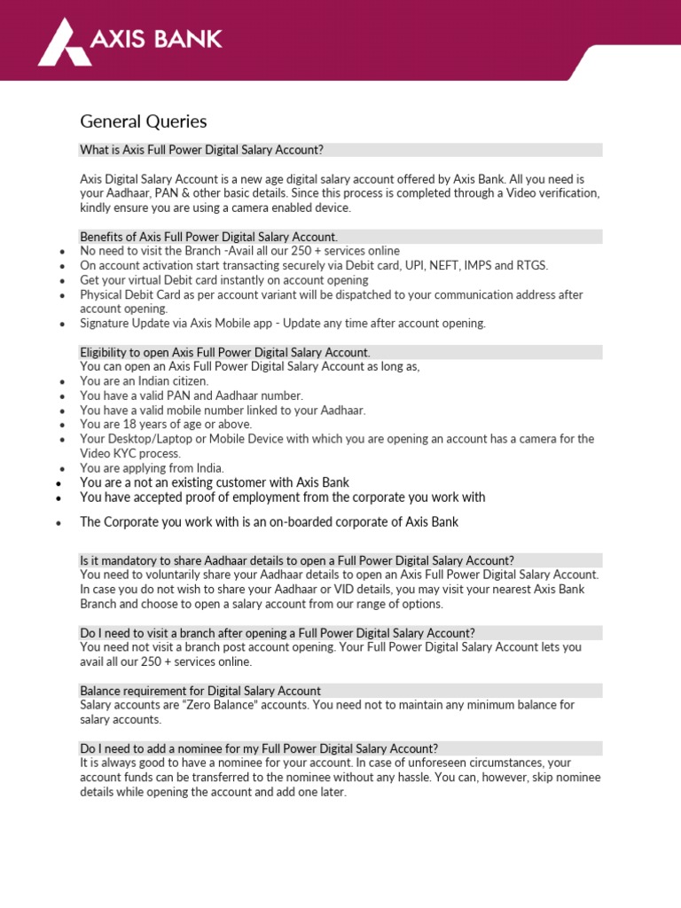 Prestige Salary Account Faqs | PDF | Debit Card | Online Banking