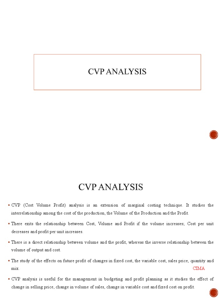 20 CVP Analysis | PDF | Production And Manufacturing | Economies