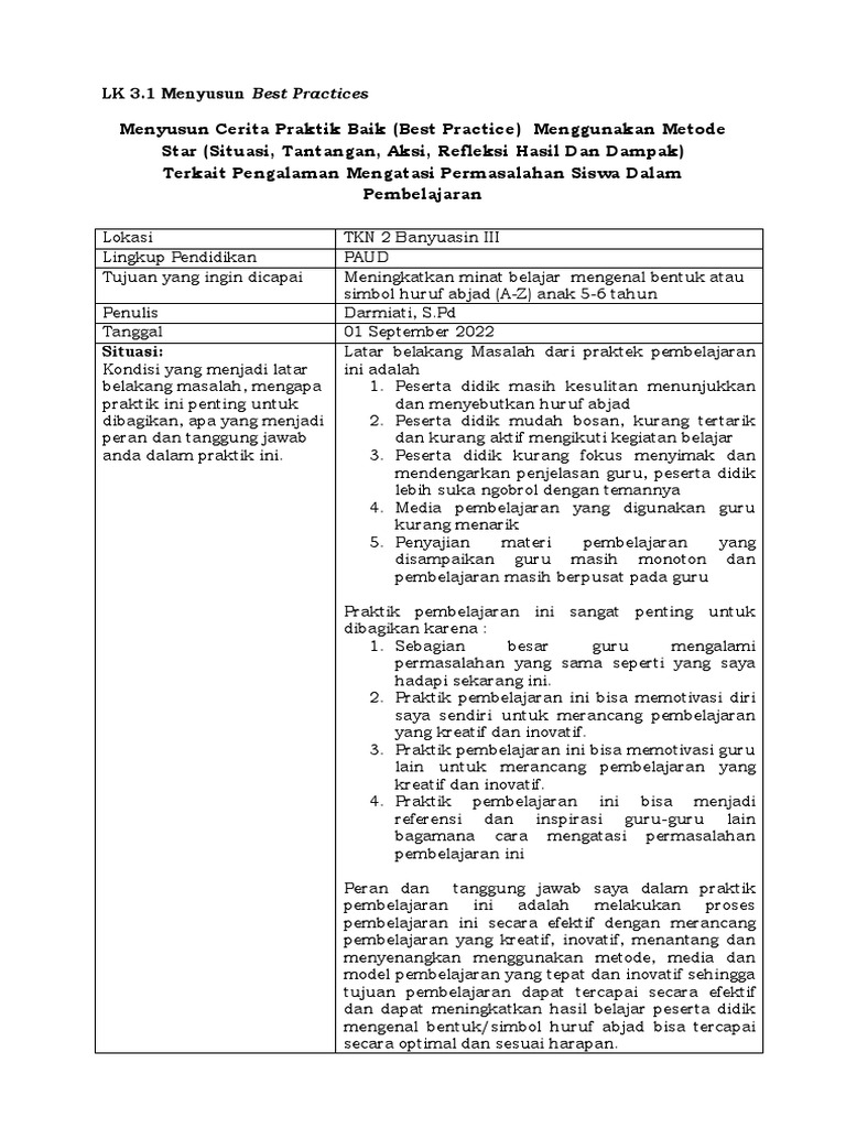 Contoh Best Practice | PDF