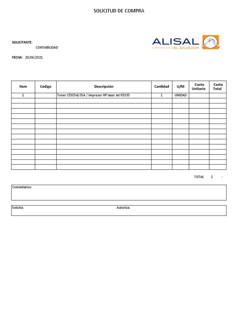Solicitud de Compra de Papeleria | PDF | Equipo de oficina