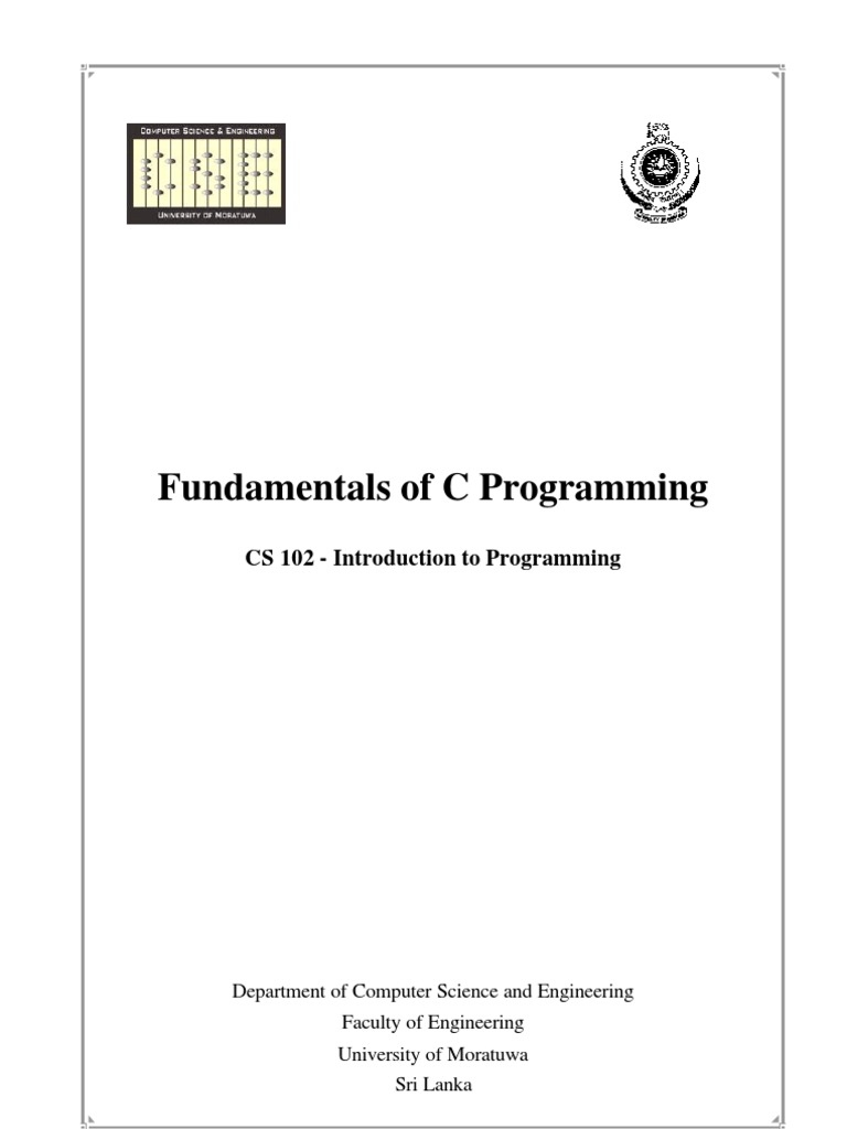 CS102 Handbook | PDF | Data Type | C (Programming Language)