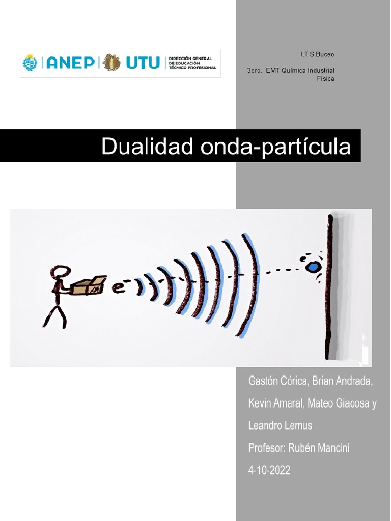Dualidad Onda Particula | PDF | Ligero | Mecánica cuántica