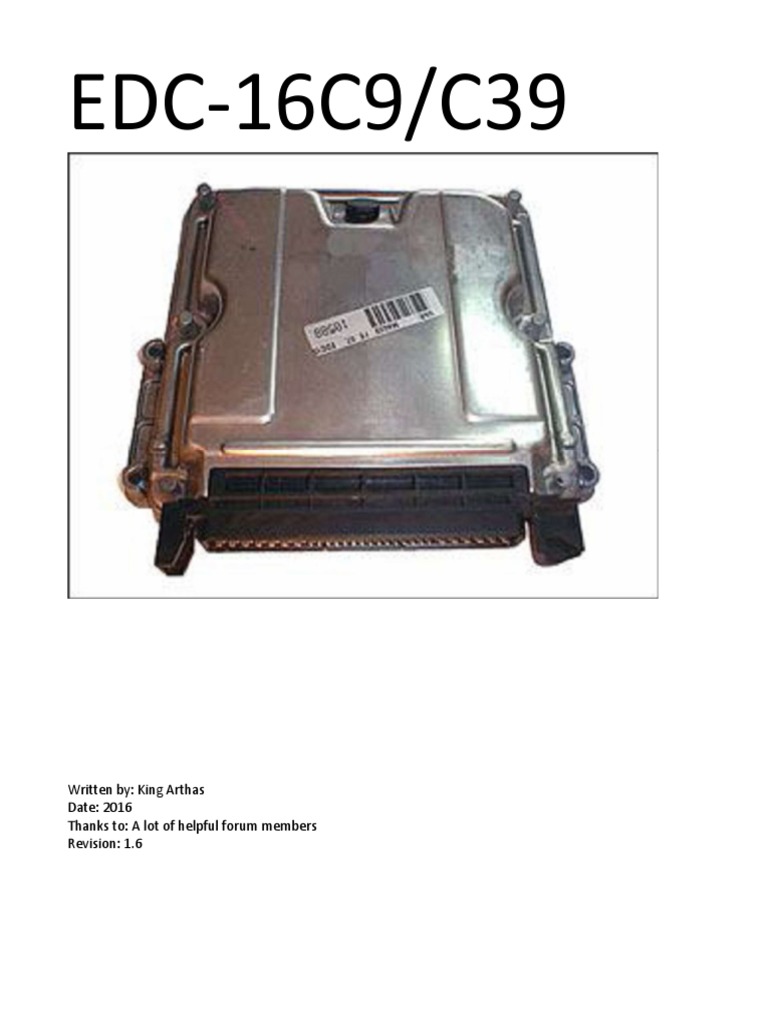 Understanding the EDC16 Engine Control System: A Technical Guide to the ...