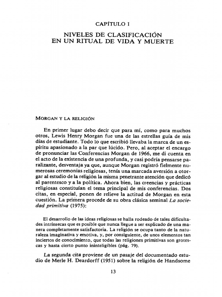 Niveles de Clasificación en Ritual Ndembu | PDF | Rituales | Verdad