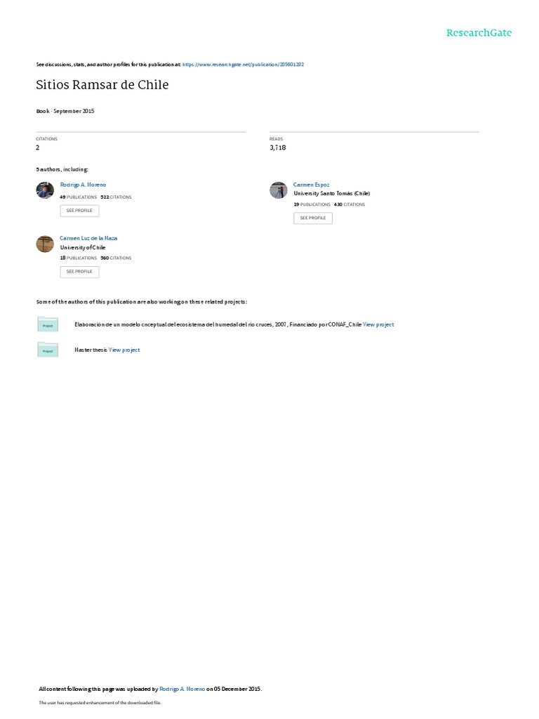 Sitios Ramsar de Chile | PDF | Humedal | Biodiversidad