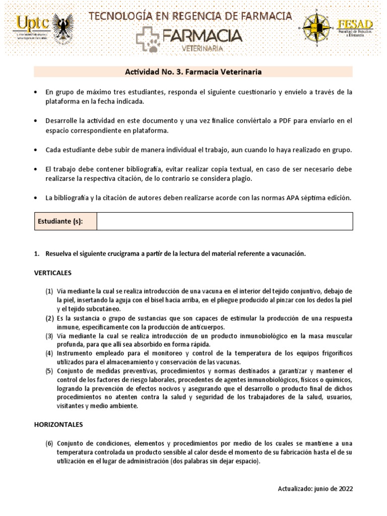 Actividad 3FV. I2022 | PDF | Vacunas | Sistema inmune