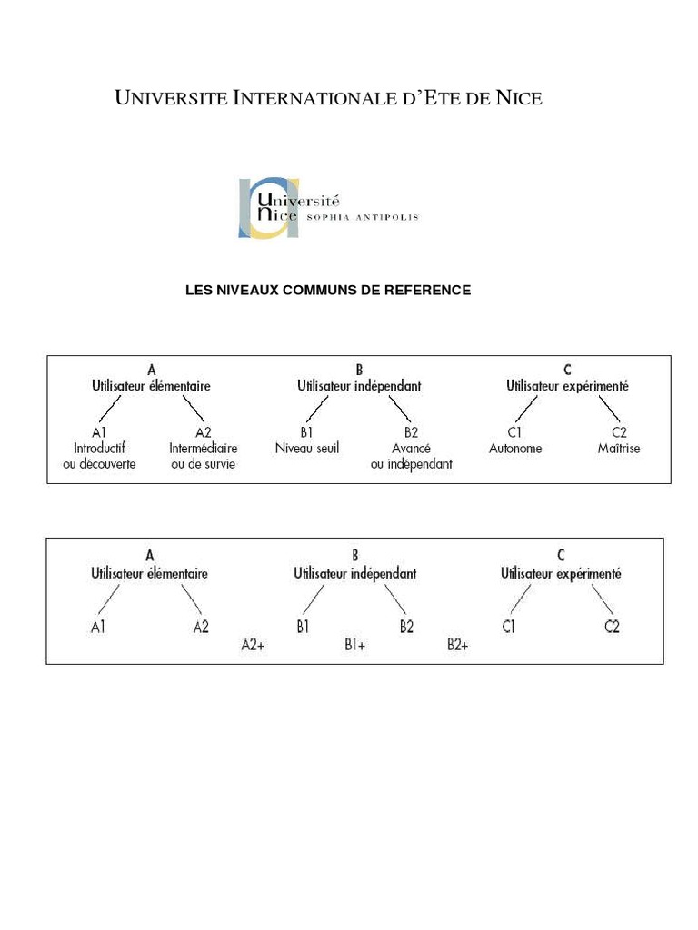 Grille Des Competences Objectifs Par Niveau Cecrl | PDF | Pronom | Verbe