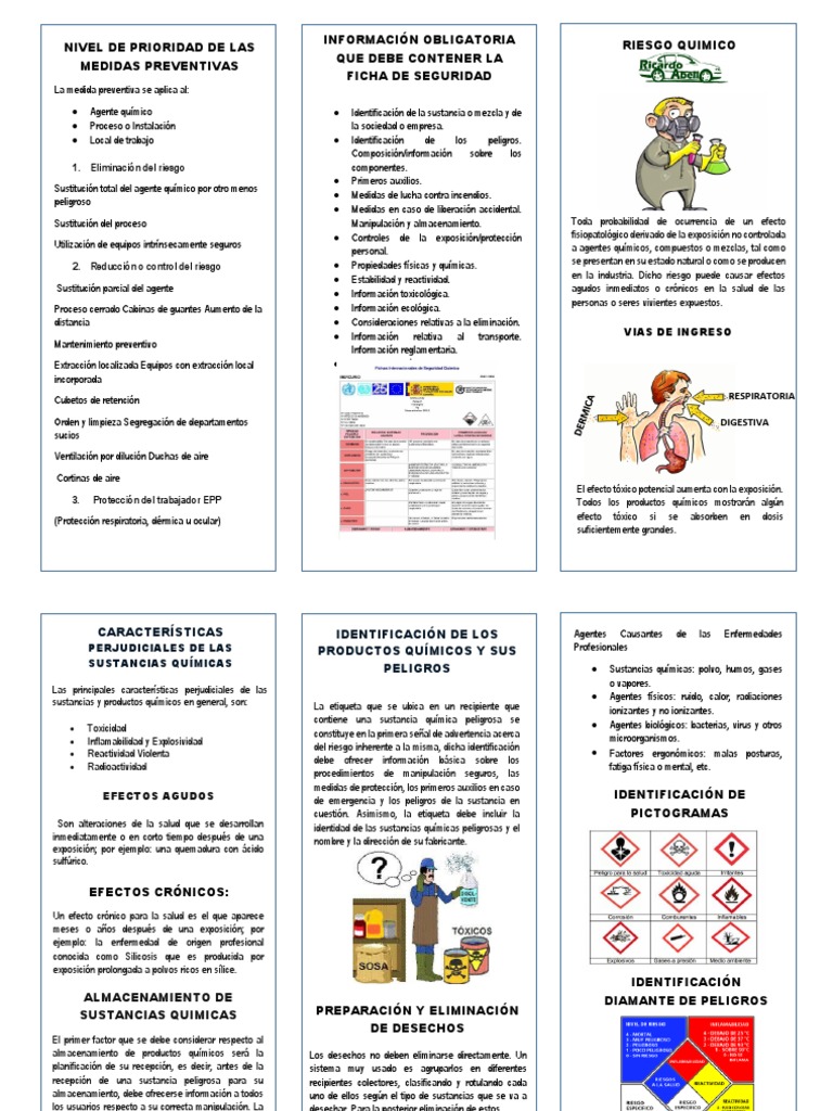 Folleto Riesgo Quimico | PDF | Toxicidad | Química