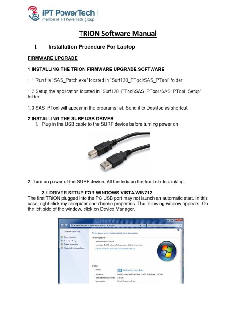 TRION Software Manual r1 | PDF | Personal Computers | Device Driver