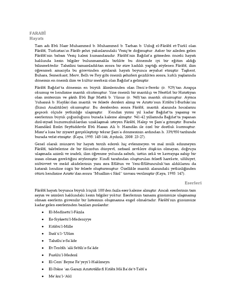 FARABİ | PDF
