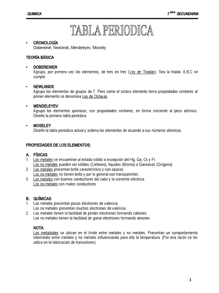 Quimica De 1ero Pdf átomos Núcleo Atómico