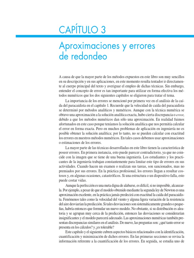 Aproximaciones y Errores de Redondeo | PDF | Exactitud y precisión ...