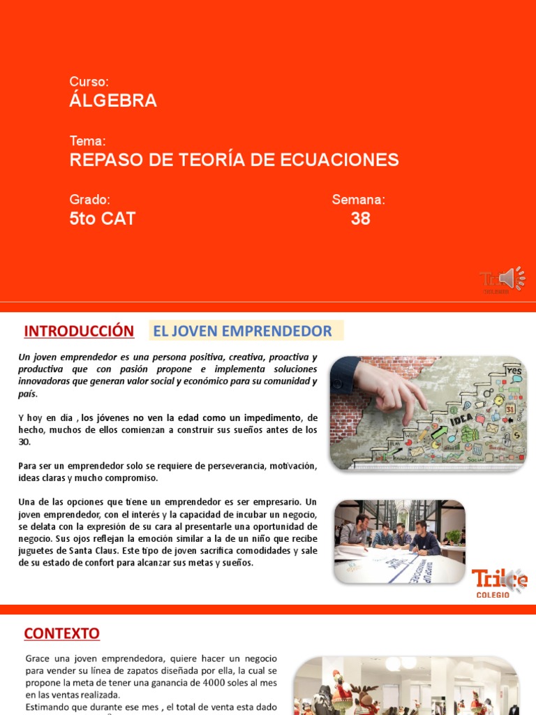 Repaso Teoría de Ecuaciones 5to CAT | PDF