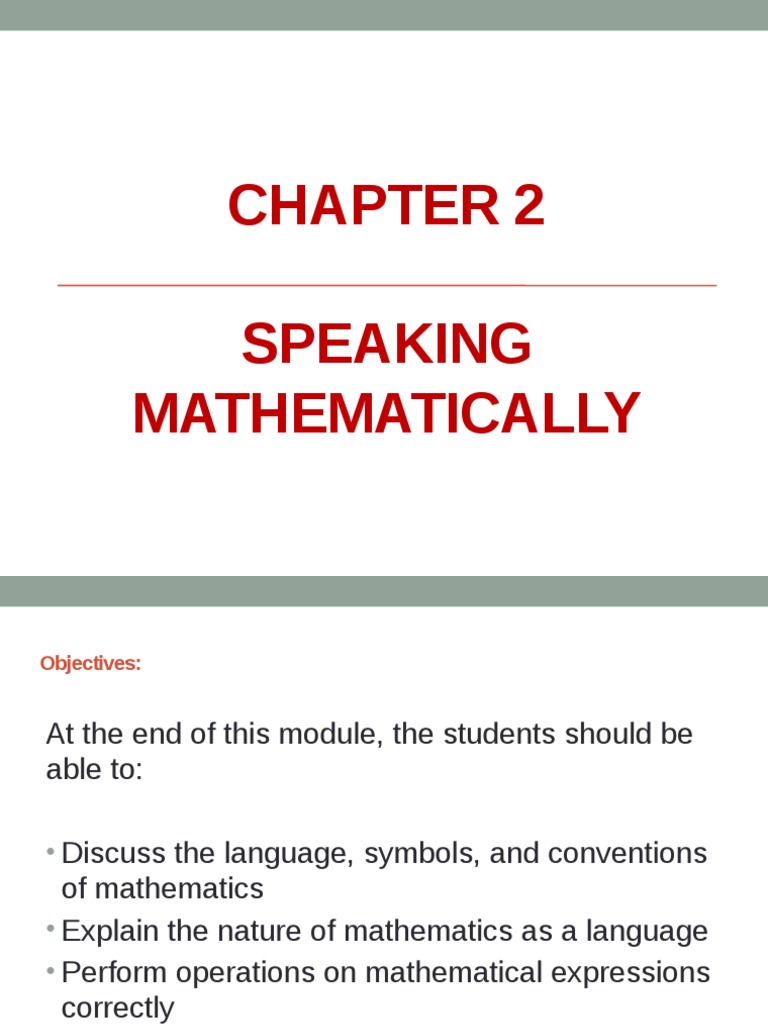 Module_2___Speaking_Mathematically.pptx | PDF