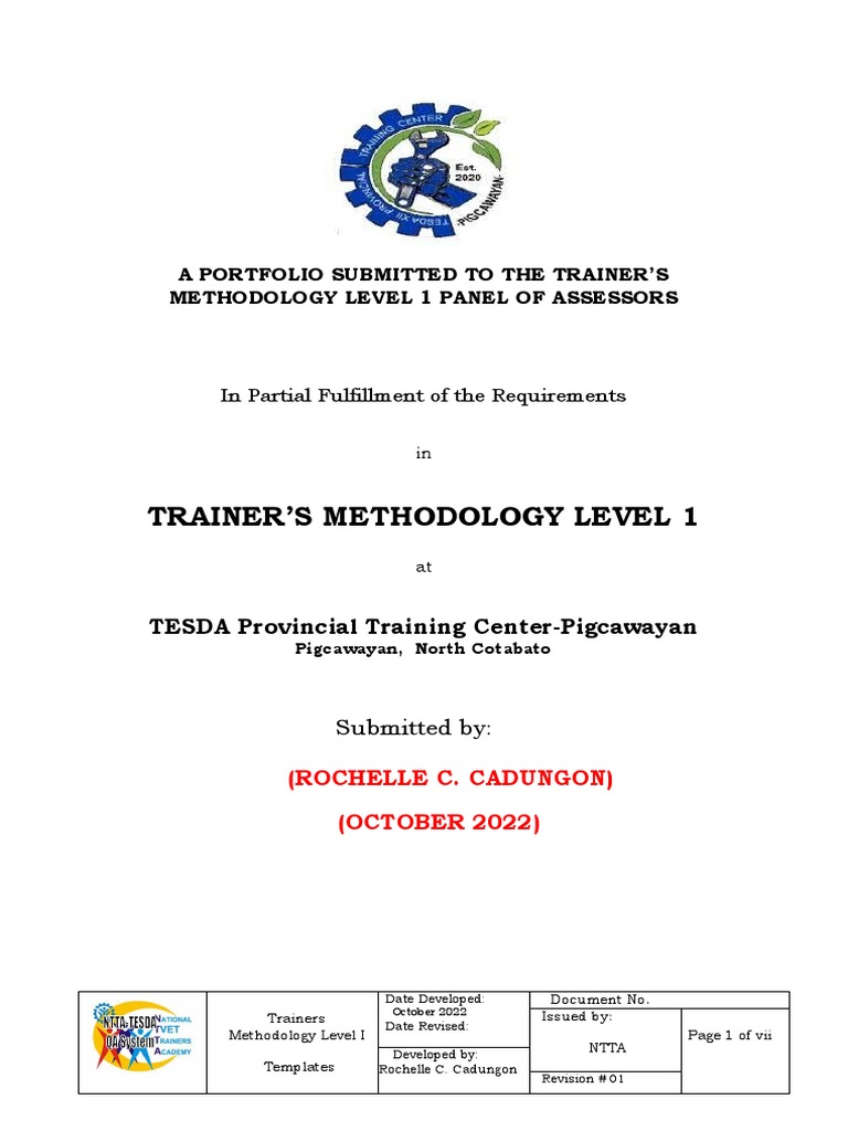 Trainer's Methodology Portfolio | PDF | Page Layout | Occupational Safety And Health