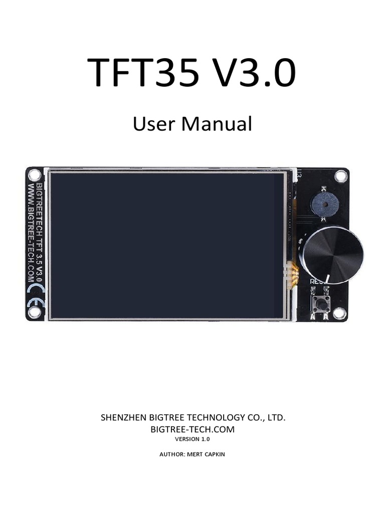 TFT35 V3.0 User Manual | PDF | Wi Fi | Computer Architecture