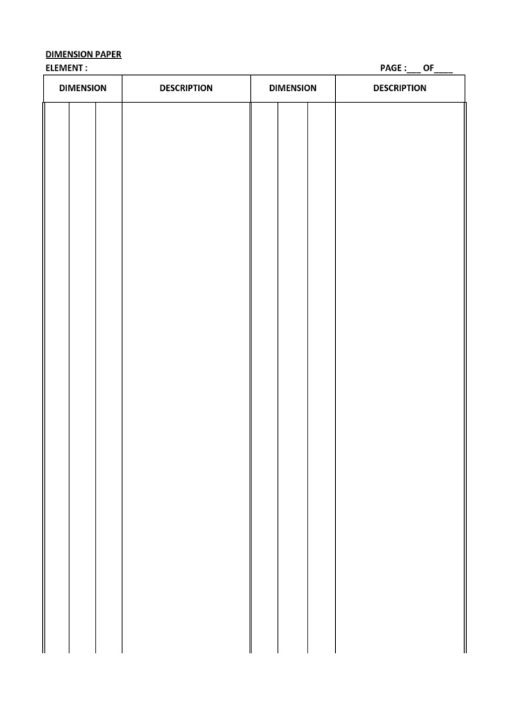 Dimension Paper Template for QS | PDF | Art
