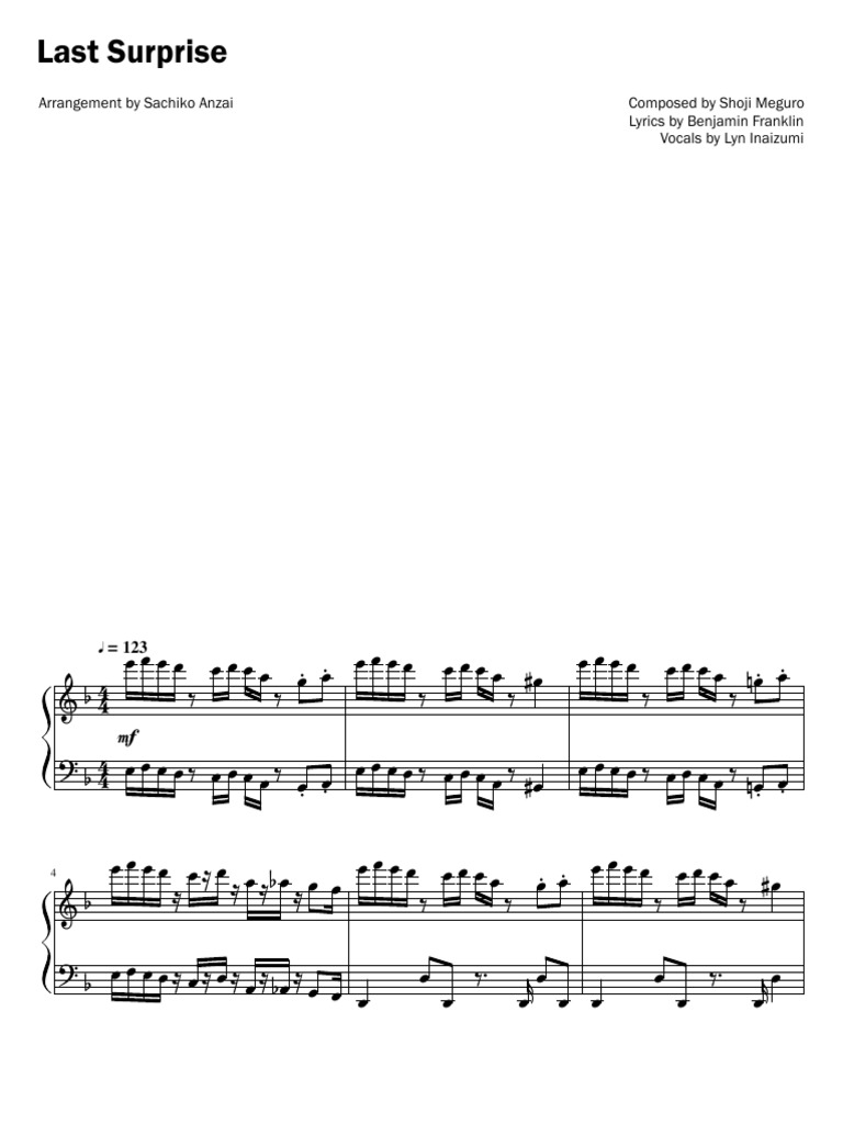 05 - Last Surprise (With Lyrics) | PDF