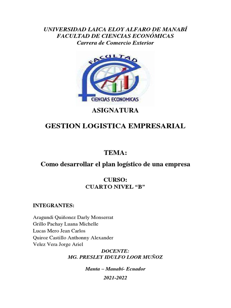 Plan Logístico Empresarial Eficaz | PDF | Logística | Planificación ...