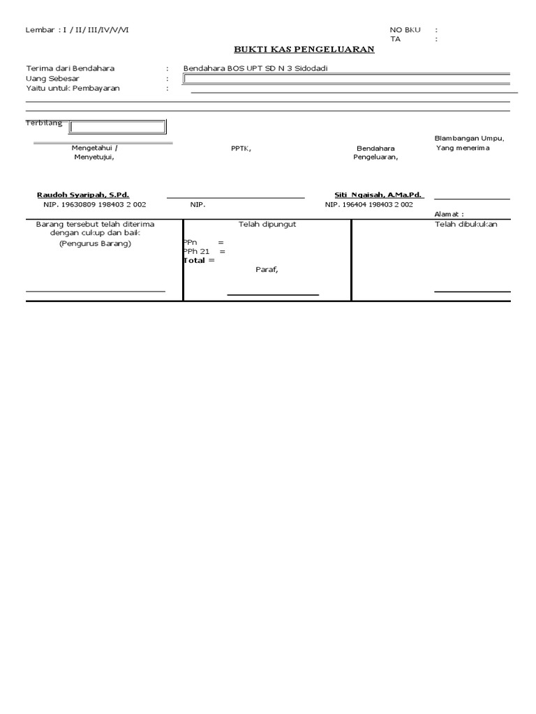 Contoh Format Bkp Terbaru | PDF